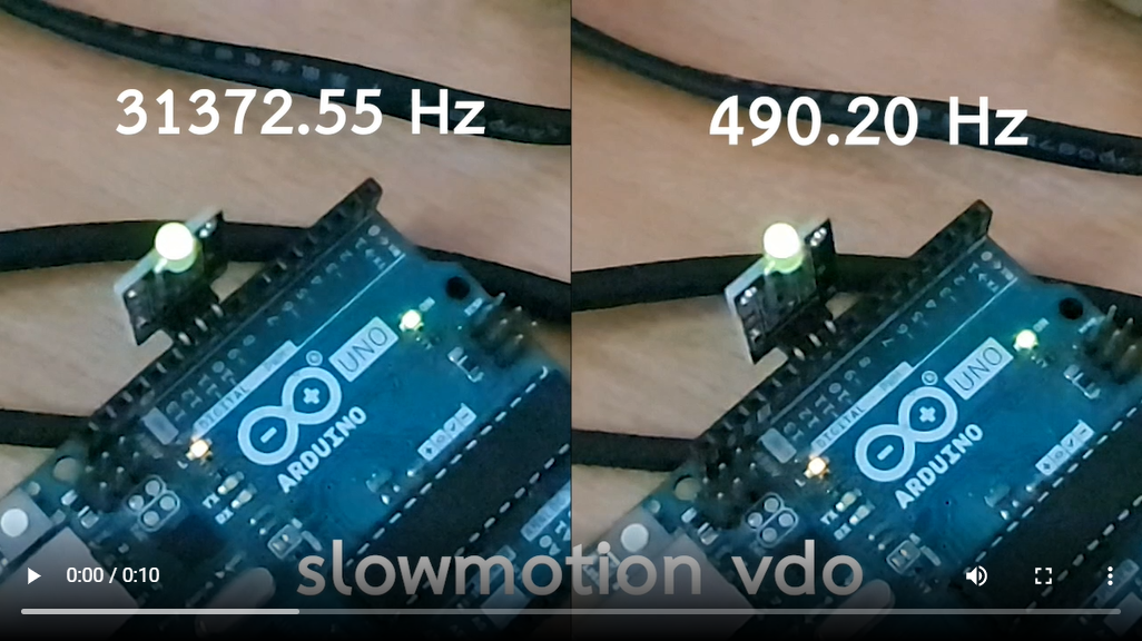 การเปลี่ยนความถี่ PWM ของ Arduino – Maker Asia